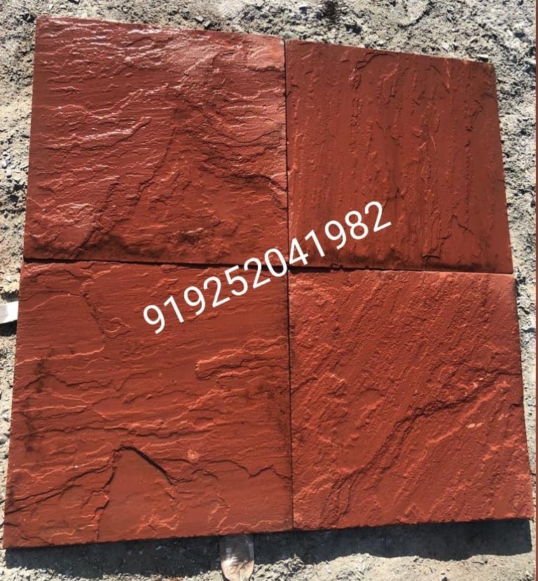 Red sandstone price - 45/-sq.ft. Slab size thickness-20-30mm